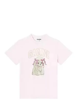 GANNI Round-neck T-shirt - Pink