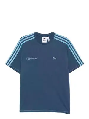 Adidas Logo-embroidered T-shirt - Blue
