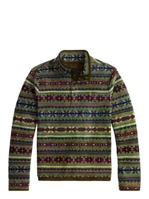RALPH LAUREN Patterned Mock-Neck Pullover