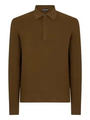 TOM FORD Silk-cotton Polo Shirt - Green