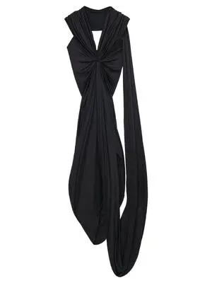 Loewe Draped Asymmetric Maxi Dress - Black