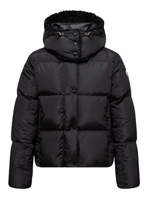 MONCLER Castelnou Square-Quilted Hooded Short Down Jacket