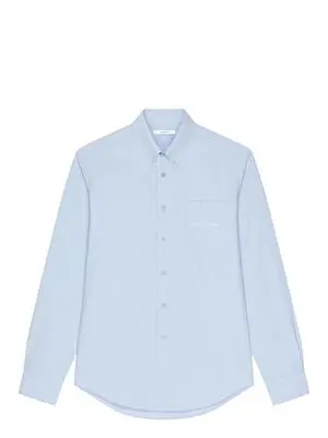 Givenchy Shirt In Cotton Oxford With Paris Jacquard - Baby Blue