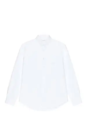 Givenchy Shirt In Cotton Oxford With Paris Jacquard - White