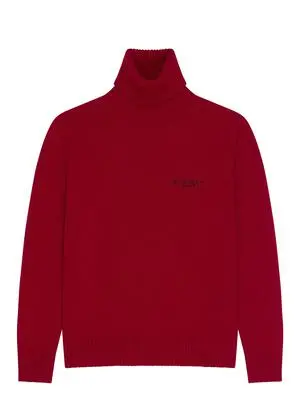 Givenchy Wool And Cashmere Turtleneck Sweater - Deep Red