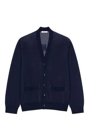 Givenchy Cardigan With Paris Embroidery - Dark Navy