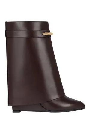 Givenchy Shark Pinch Leather Ankle Boots - Ebony Brown