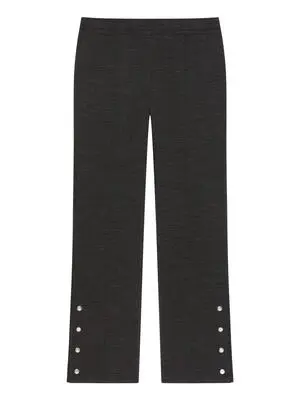 Givenchy Joggers In Wool With Paris Gros Grain - Grey/brown