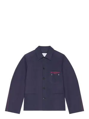 Givenchy Couture Seam Jacket In Embroidered Denim - Navy