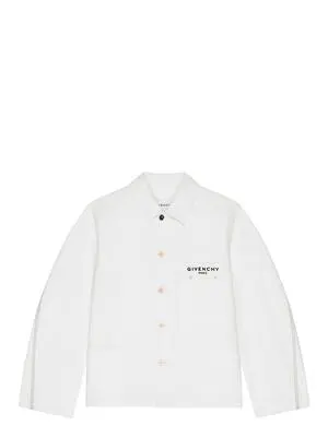 Givenchy Couture Seam Jacket In Embroidered Denim - White