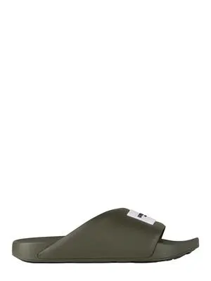 Givenchy Label Slide Mules Khaki