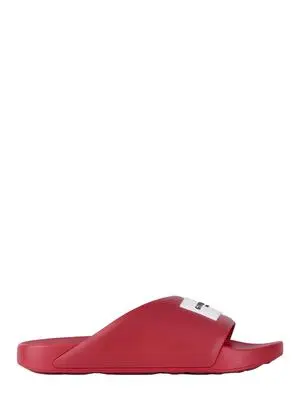 Givenchy Label Slide Mules Vermillon