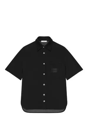 Givenchy Shirt In Scuba With Paris Patch - Black/dark Grey