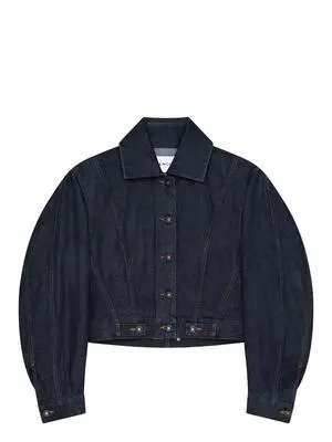 Givenchy Back-to-front Cocoon Denim Jacket - Dark Blue