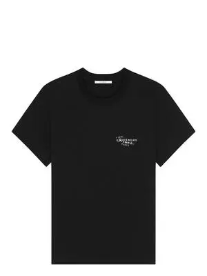 Givenchy T-shirt In Cotton With Stamp Print - Black
