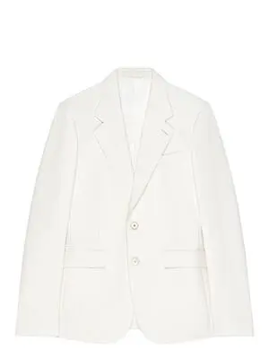 Givenchy Single-breasted Fitted Jacket In Wool And Mohair - Ivory