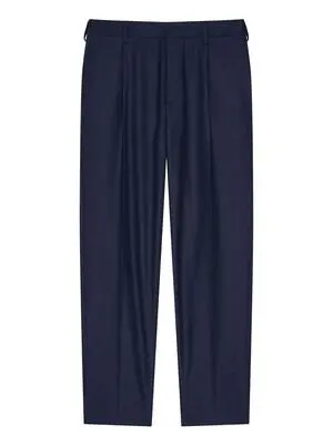 Givenchy Relaxed Fit Flannel Trousers - Navy