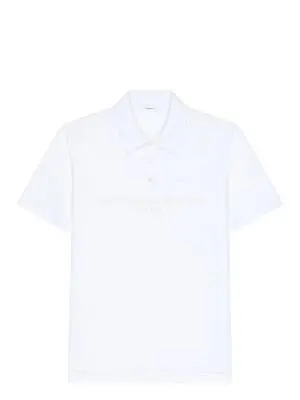 Givenchy Polo In Cotton And Silk With Paris Jacquard - White