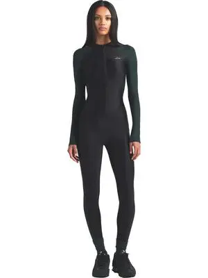 Nike Shine Zip-front Long Bodysuit - Black