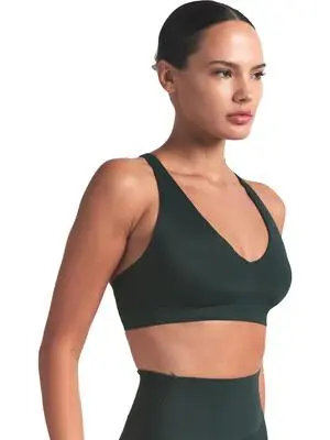 Nike Skims Shine V-neck Bra - Green