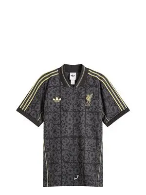 Adidas Liverpool Fc Lifestyler Jersey Top - Carbon/halo Gold