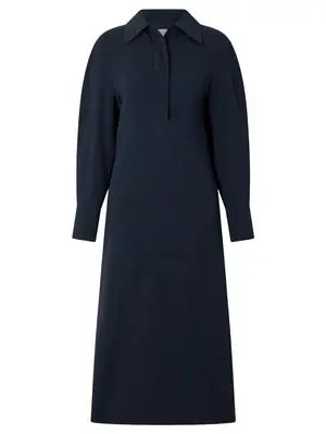 Victoria Beckham Crepe Midi Dress - Blue