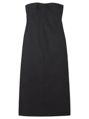ST. AGNI Strapless Wool Maxi Dress - Black