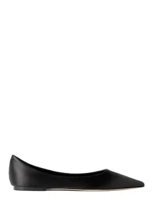 JIMMY CHOO Love Satin Ballerinas - Black