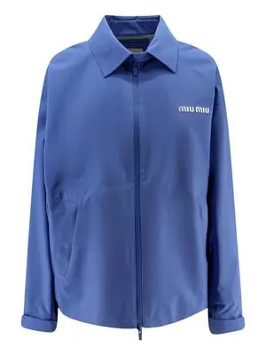 Miu Miu Technical Fabric Jacket - Blue