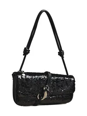 Dolce Vita Alice Sequin Shoulder Bag Black