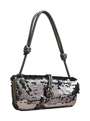 Dolce Vita Alice Sequin Shoulder Bag Gunmetal