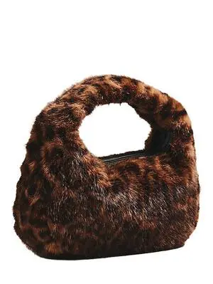 Dolce Vita Faux Fur Frankie Satchel - Leopard