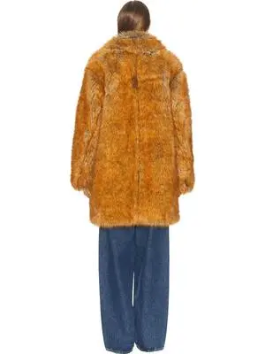 FRAME FRAME X Amelia Gray Amelia Faux Fur Coat Truffle
