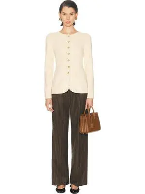 L'academie By Marianna Bronte Button Cardigan - Beige