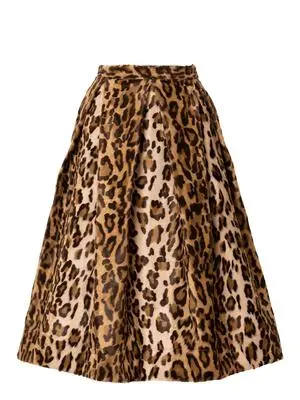 Lena Hoschek Printed Cotton-blend Skirt - Animal