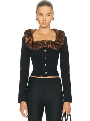 Blumarine Denim Jacket - Black