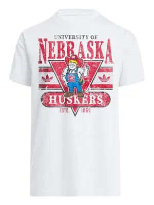Adidas Nebraska Cornhuskers Graphics T-shirt White / Multi