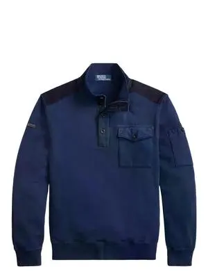 Polo Ralph Lauren Mock-neck Long Sleeve Sweatshirt - Blue