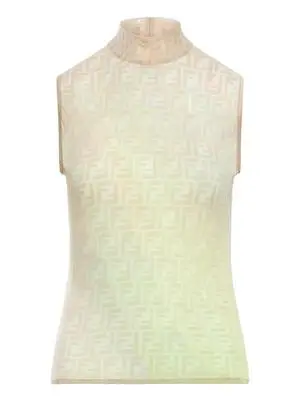 Fendi Logo-pattern Sleeveless Top - Neutrals