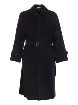 Auralee Button Strap Coat - Blue