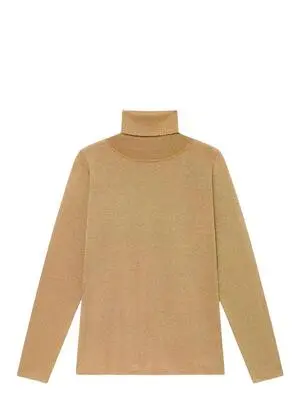 Malìparmi Roll-neck Shimmer Sweater - Neutrals