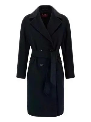 Max Mara Patreon Double-Breasted Coat Blue