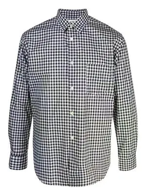 Comme Des Garçons Check-print Cotton Shirt - Neutrals