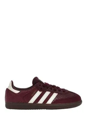 Adidas Samba Og Snakeskin Sneakers - Maroon/cream White/gold Metallic