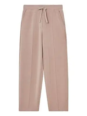 REISS Tapered-leg Stretch-jersey Jogging Bottoms - Taupe Neutral
