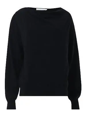 LEEM Cowl-neck Wool-blend Jumper - Black