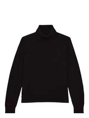 REISS Roll-neck Wool Jumper - Black