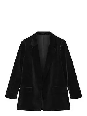 ALLSAINTS Aleida Single-breasted Velvet Blazer - Black