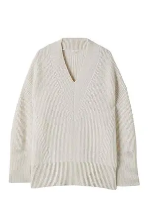 JOSEPH Noel Ribbed Cashmere-blend Jumper - Wax