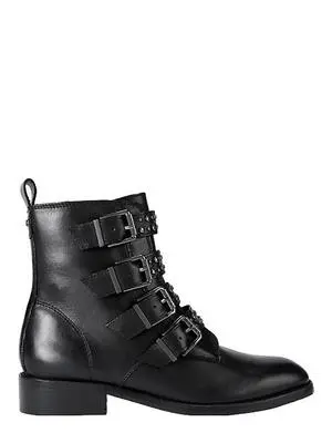 Carvela Studio Strap Leather Ankle Boots - Black